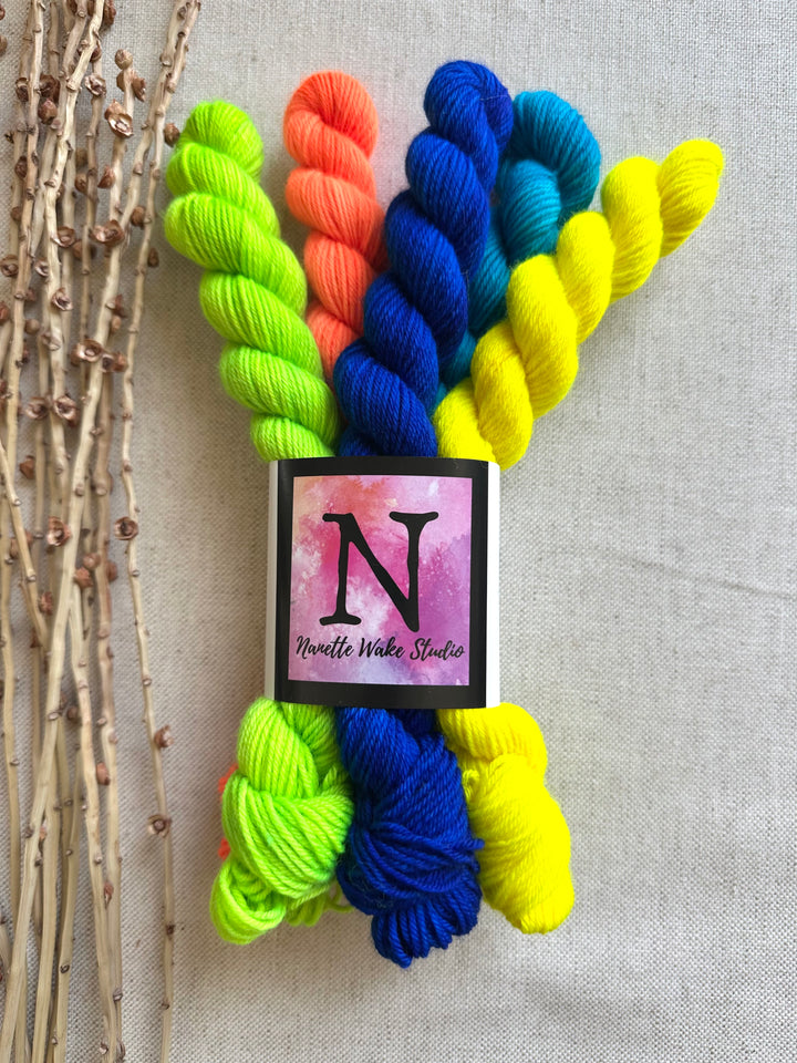 Beach Ball - SW Merino Nylon Mini Skein Set