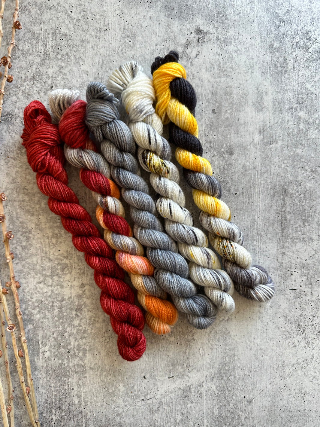 Bonfire - SW Merino Nylon Mini Skein Set