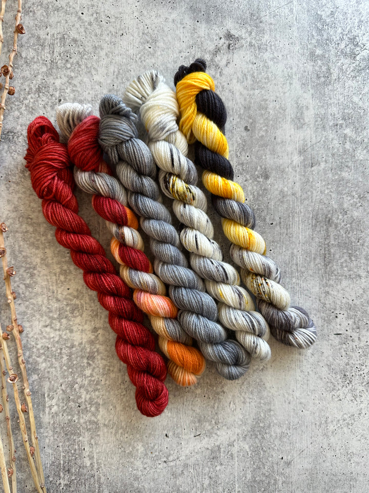 Bonfire - SW Merino Nylon Mini Skein Set